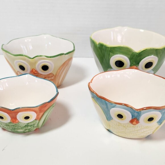 Kitchen | Pier 1 Imports Handpainted Nesting Owl Measuring Cups | Poshmark